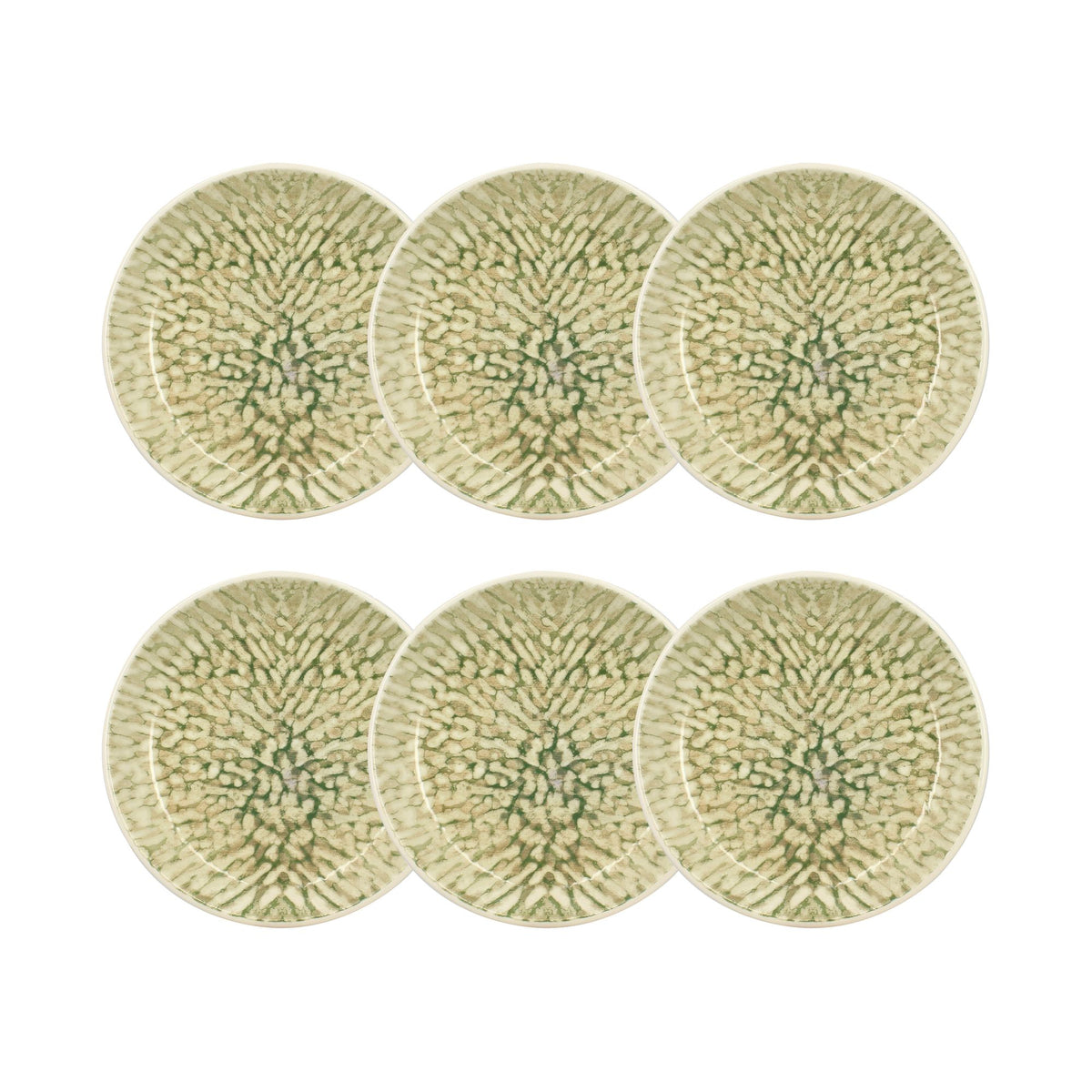 Lot de 6 assiettes creuses 20,5cm en grès Jade — Novastyl